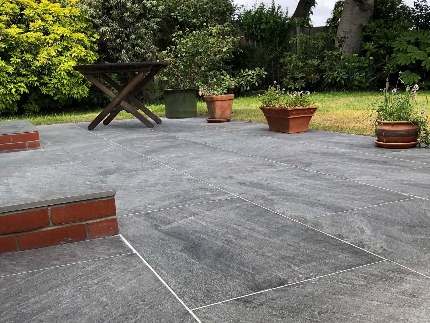 New Patio in Porcelain Slabs | Lexden Builders Ltd